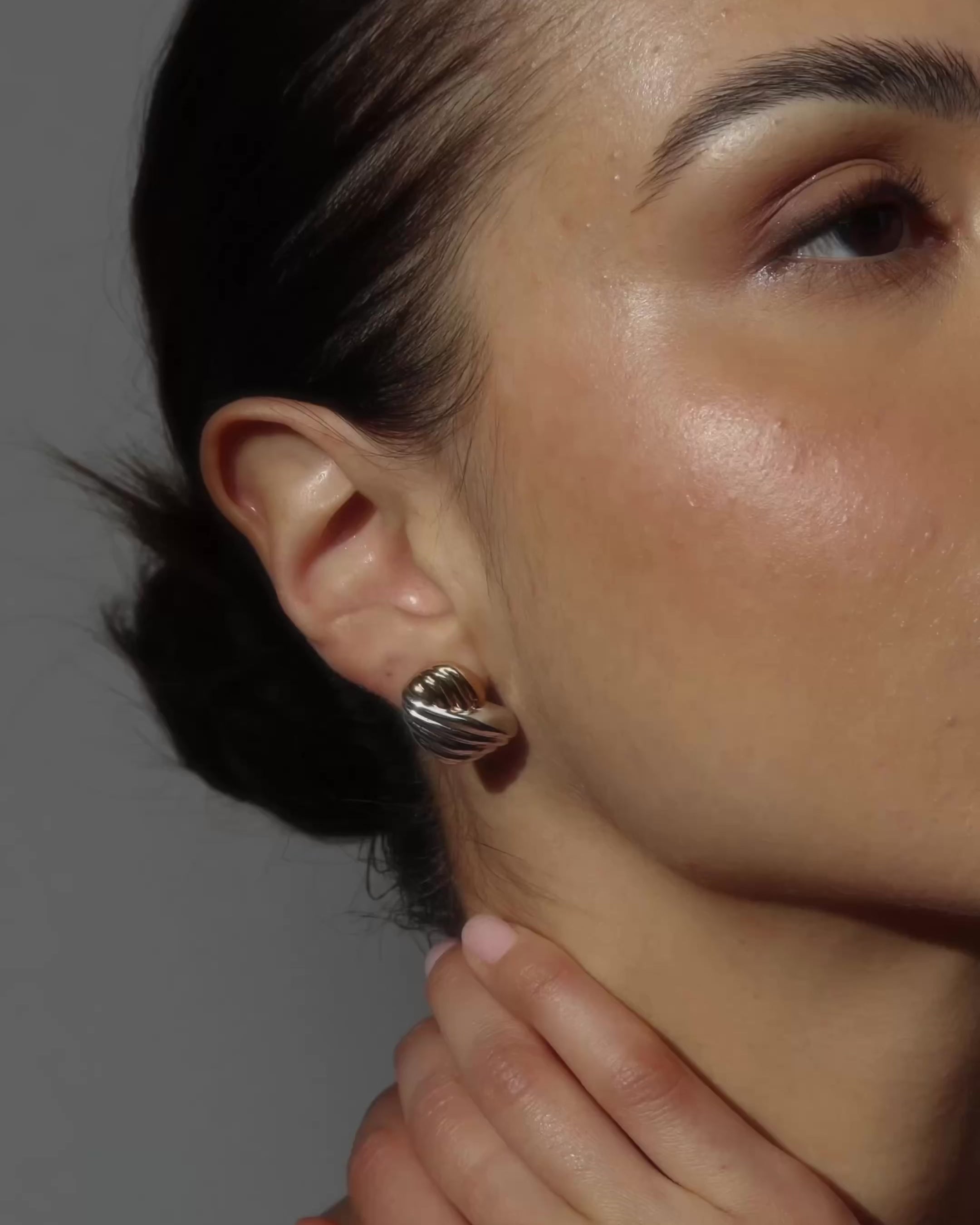 Cleo Two-Toned Statement Studs | Mod + Jo