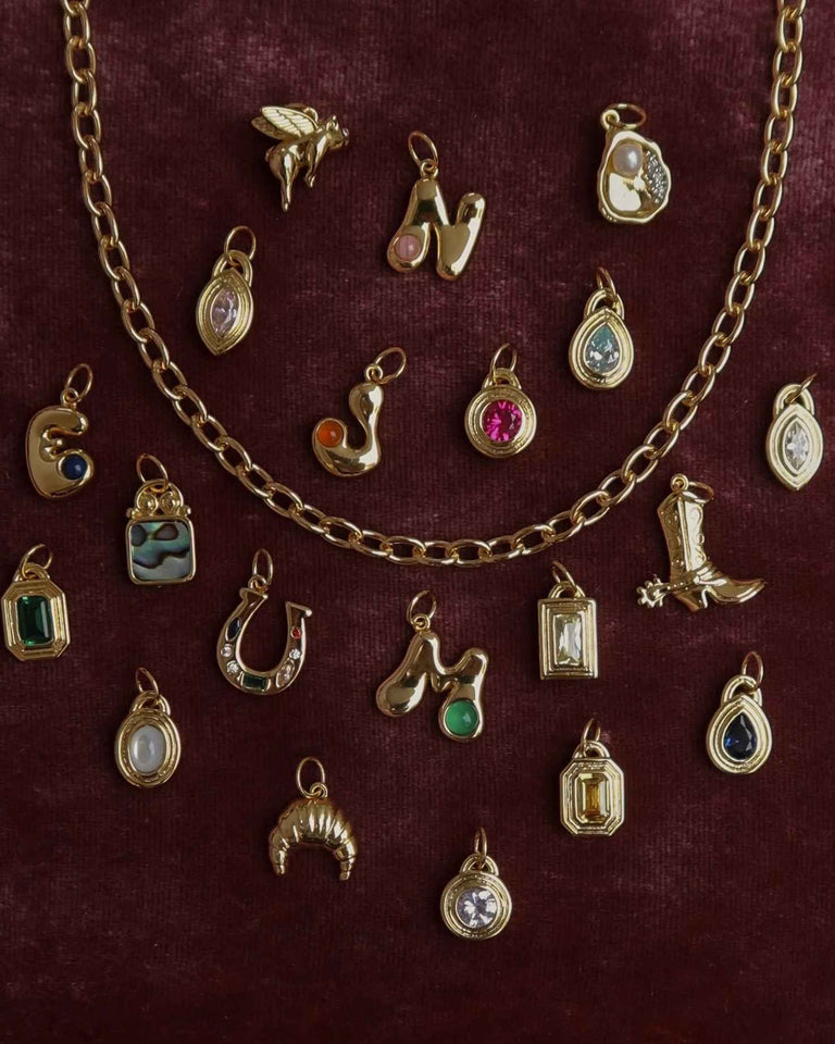 Thea Bubble Letter Charm | Mod + Jo